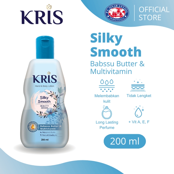 200 ml - KRIS SILKY SMOOTH BIRU Hand and Body Lotion Plus Multivitamin | Lazada Indonesia
