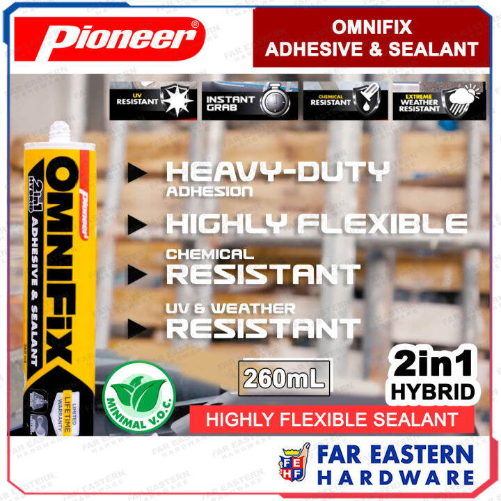 PIONEER OMNIFIX Adhesive & Waterproof Sealant 2in1 260mL | Lazada PH