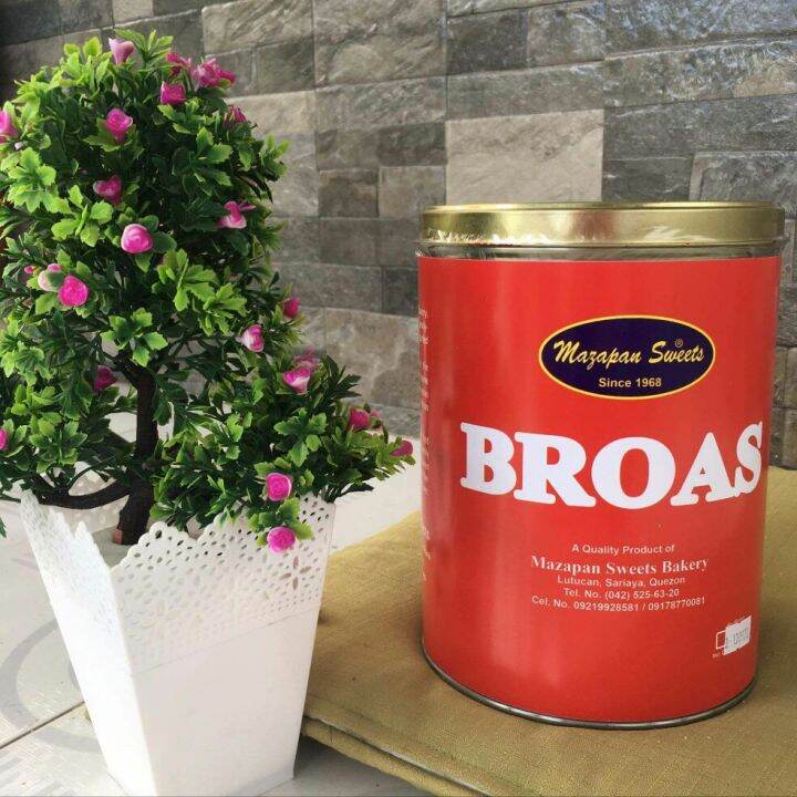 Broas Biscuit Cookies Ladyfinger in can 450 grams Original Mazapan ...