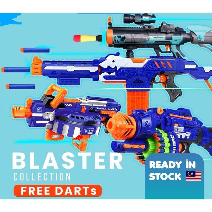 [FREE BULLET] Big Rapid Strike Blaster Soft Bullets Darts Toy Gun Kids ...