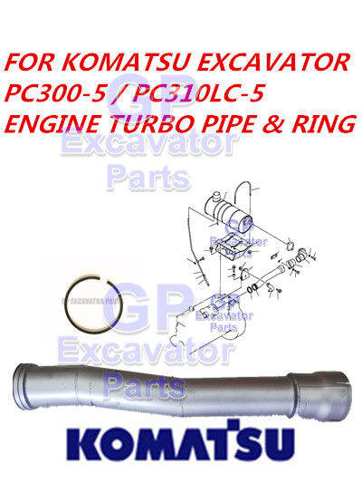 PC300-5 / PC310LC-5 / S6D108 Hydraulic Excavator Engine Turbo Pipe ...