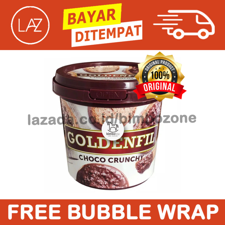 Bimbozone - GOLDENFIL CHOCO CRUNCHY (kemasan 1kg) - Selai coklat ...