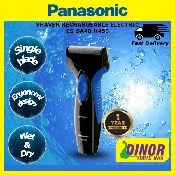 Panasonic ES-SA40 SHAVER RECHARGEABLE ELECTRIC ES-SA40-K453 Wet/ Dry ...