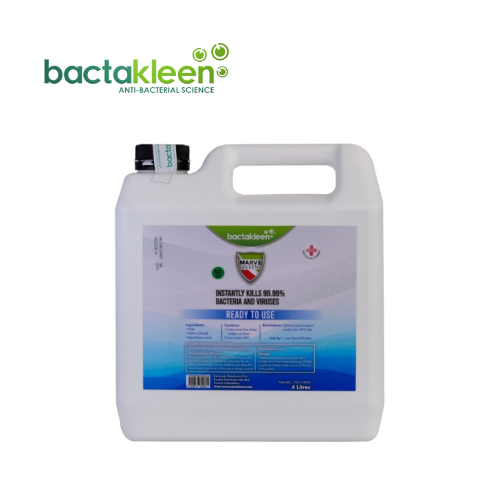 BACTAKLEEN Marvekleen Solution 4L 200PPM | Lazada PH