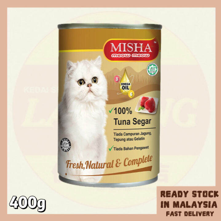 MISHA Cat Canned Food Tuna Segar 400g | Lazada