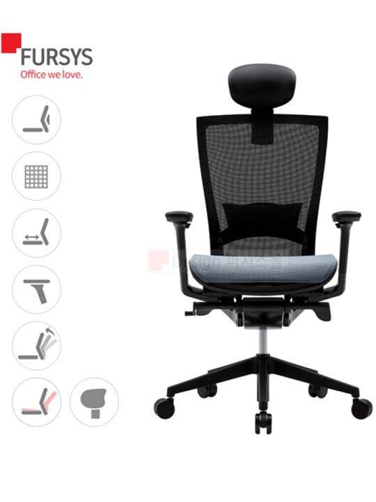 Fursys T50 Air Black Frame - Ergonomic Chair | Lazada PH
