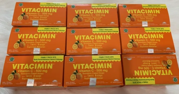 Gelora Store / Vitacimin Vitamin C rasa Jeruk / 1 Box = 10 Strip isi 20 ...