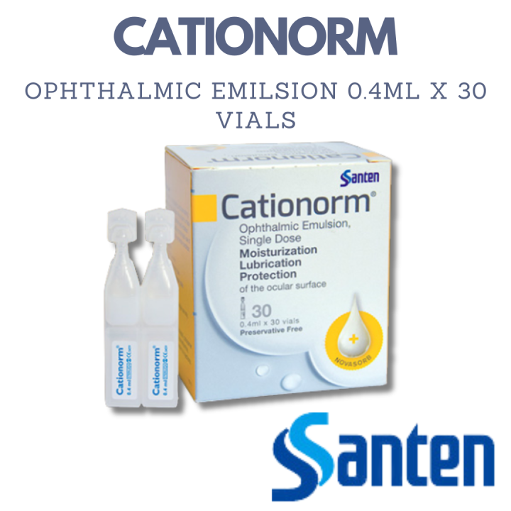 CATIONORM Ophthalmic Emulsion 0.4ml x 30 vials | Lazada