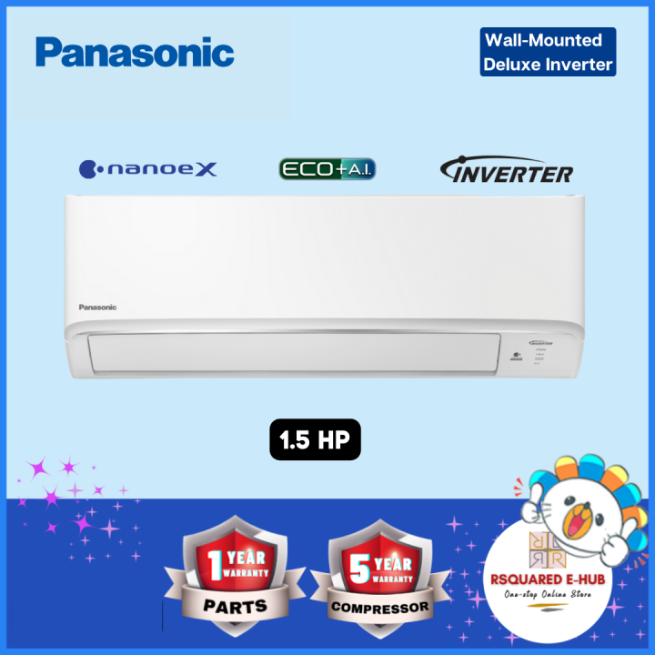 Panasonic Aero Series Deluxe Wall-Mounted Air Conditioner, Split Type Aircon, Nanoe™ X, Eco + AI ...