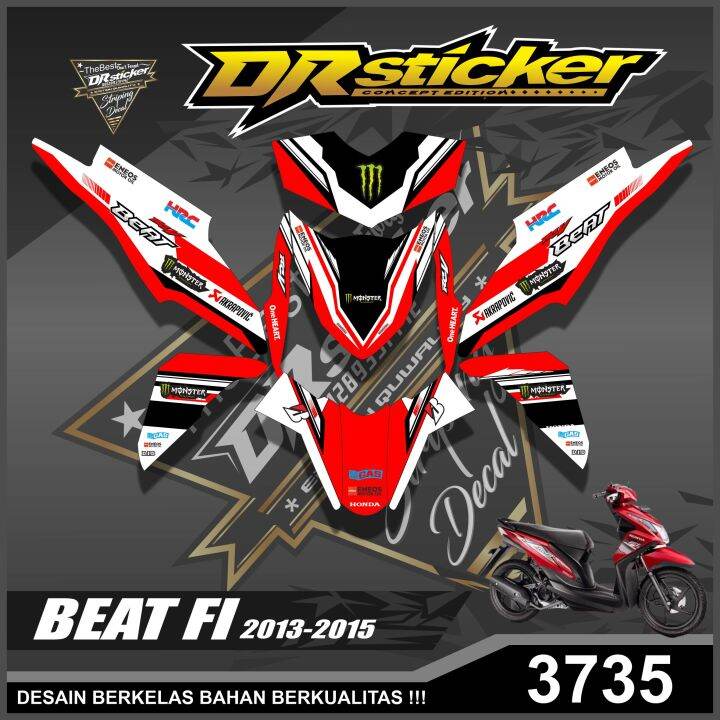 3735 Decal Costum Variasi Honda Beat Fi 2013-2015 Fullbody-Sticker ...