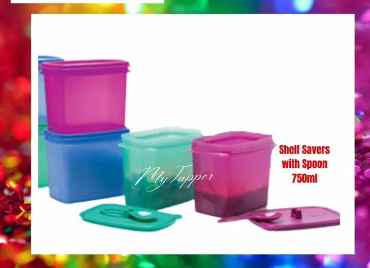 Tupperware Shelf Savers w/ Spoon 750 mL | Lazada PH