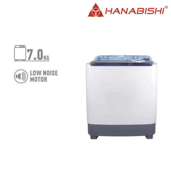 Hanabishi Washing Machine Twin Tub with Spin Dryer 7.0 KG HWM370BL ...