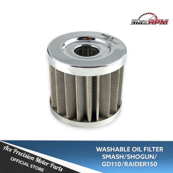MAX RPM WASHABLE STAINLESS MESH OIL FILTER RAIDERSNIPER | Lazada PH