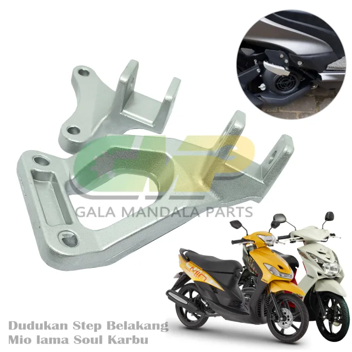 Dudukan Step Belakang Mio Lama Soul Carbu Besi Bracket Pangkon FootStep ...