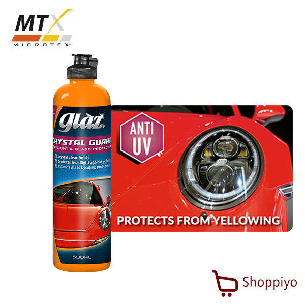 Microtex MTX Glaz Crystal Guard 500ml Car Headlamp Coating protectant ...