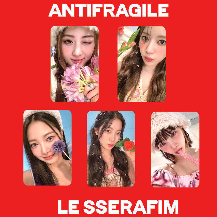 LESSERAFIM ANTIFRAGILE Photocard Chaewon Photocard Sakura Kazuha ...