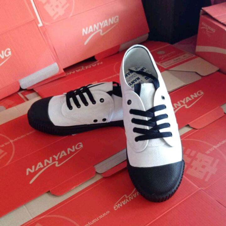 sepatu nanyang hitam putih polos | Lazada Indonesia