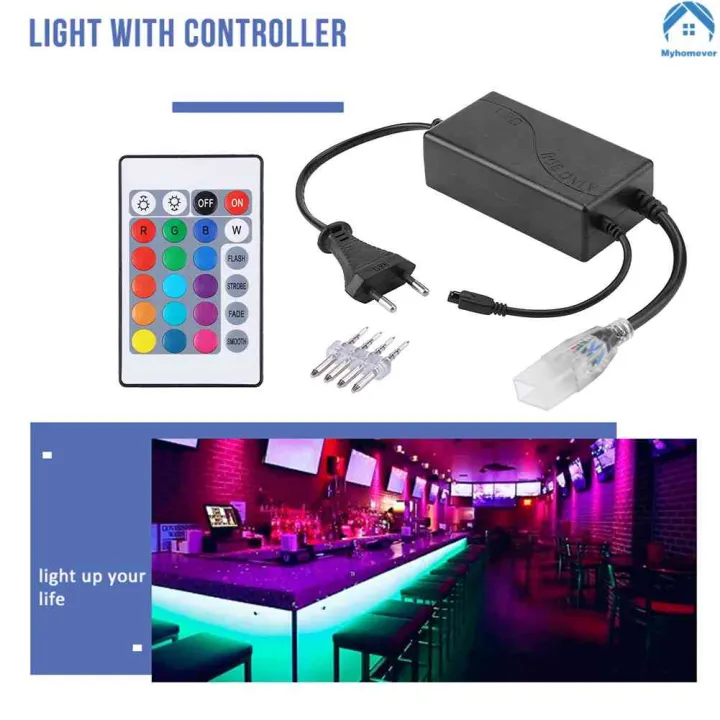 4 Pin IR RGB Remote Lights Controllers 24 Keys LED Wireless Controller for 5050 Strip Lighting ...