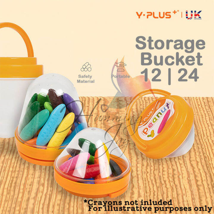 British UK YPLUS Peanut Crayon Storage Bucket 12/24 Children ...