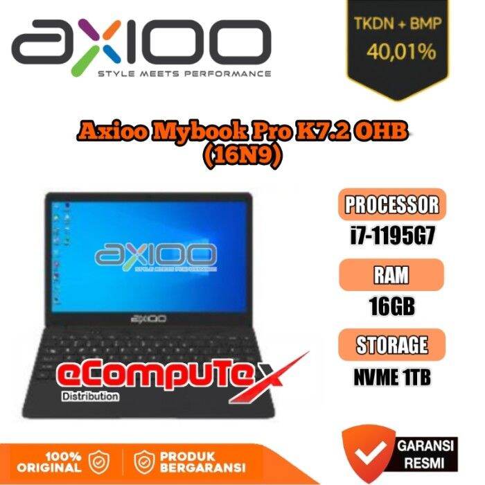 AXIOO MYBOOK PRO K7.2 OHB (16N9) i7 16GB 1TB 14"FHD TKDN GARANSI RESMI | Lazada Indonesia