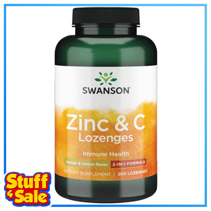 Swanson Zinc & C Lozenges Orange & Lemon Flavor 200 Lozenges | Lazada PH