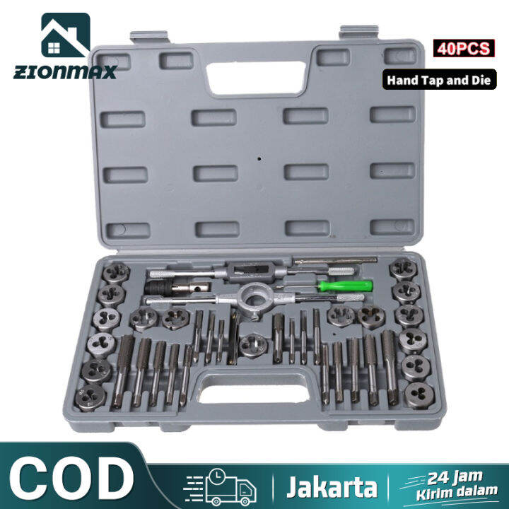 【Dikirim Dari Jakarta.COD】Tap And Die Set 40 Pcs Tap Dan Dies Senai ...
