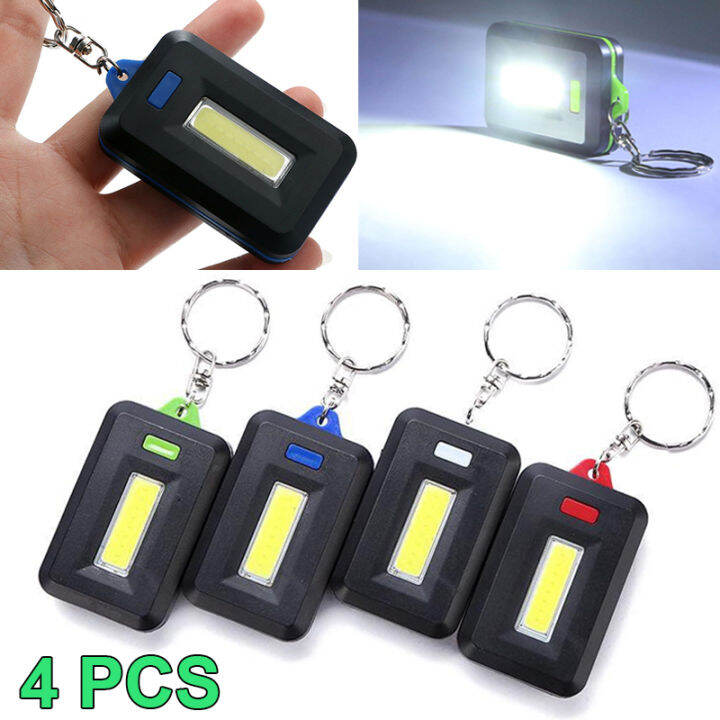 Portable Mini COB LED Keychain Flashlight 3 Modes Key Chains Torch ...