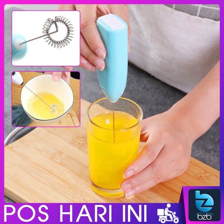 NON STICK 💥 Electric Mini Egg Beater Drinks Coffee Milk Hand Held Whisks Blender Mixer Stirrer ...