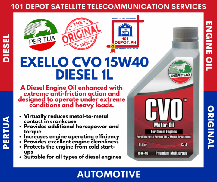 PERTUA EXELLO CVO 15W40 DIESEL 1 LITER + FREE ITEM FOR EVERY 3PCS ...