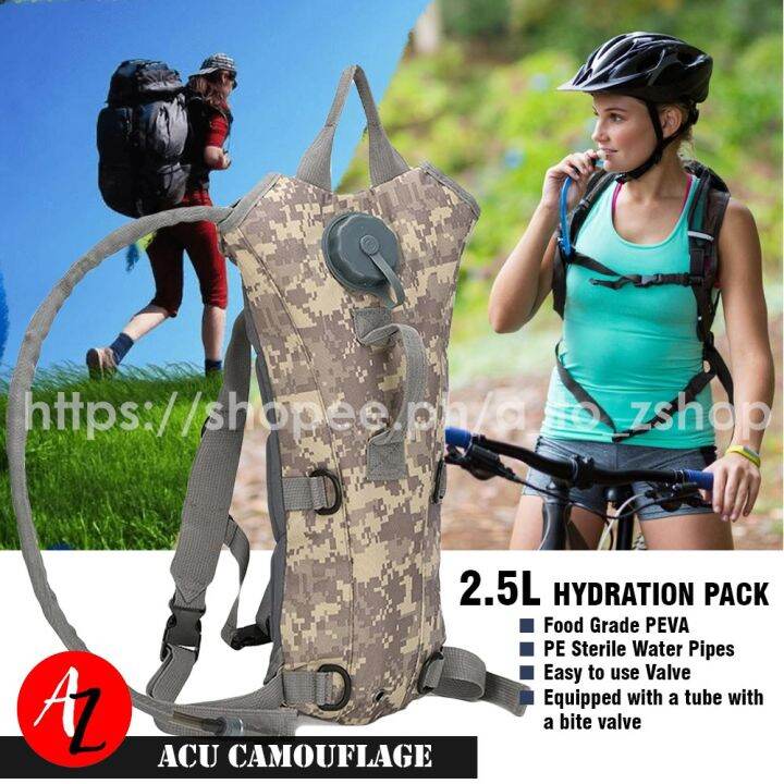 HOT HUANG 2.5 Liter Tactical Hydro Bag Hydration Pack Water Backpack ...