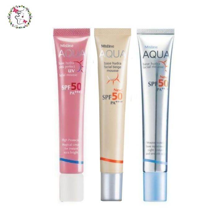มิสทิน อะควา เบส ไฮดร้า เฟเชี่ยล มูส เอสพีเอฟ 50 พีเอ++++ ครีมกันแดด เนื้อมูส บางเบา Mistine ...