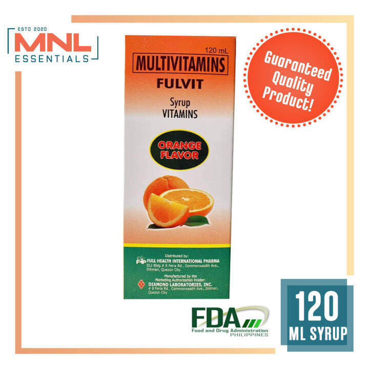 Multivitamins Syrup | FULVIT Orange Flavor | 120ml | Lazada PH