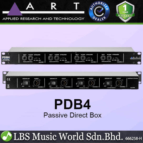 ART Pro Audio PDB4 4 Channel Passive Direct Box Rack Mountable (PDB 4 ...