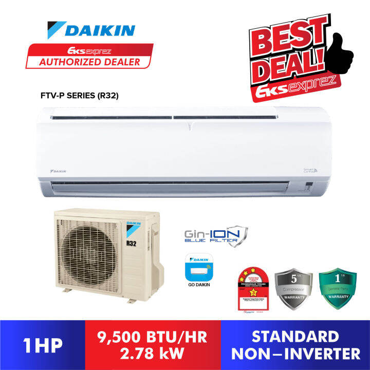 [Built-in Wifi] Daikin FTV-P Series (R32) Non Inverter Aircond, FTV28PB ...