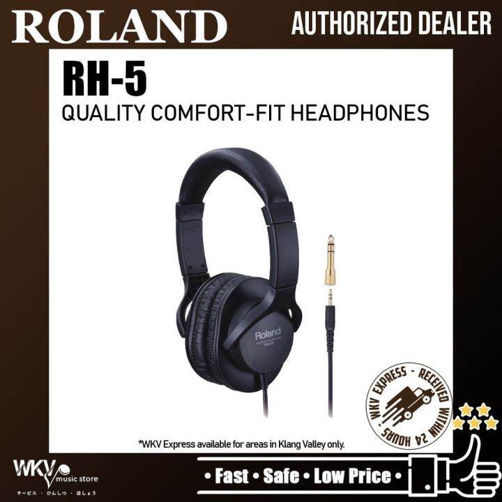 Roland RH-5 Closed Back Monitor Headphone for Recording Digital Drum ...