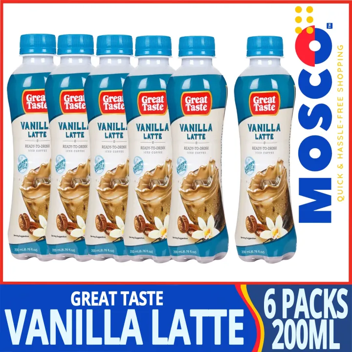 Great Taste Iced Coffee Vanilla Latte 200ml pack of 6 | Lazada PH