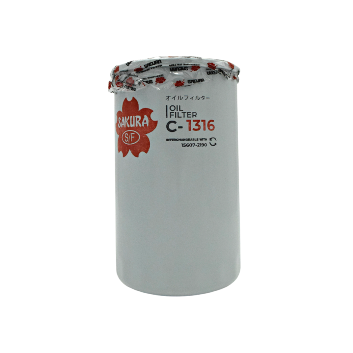 SAKURA กรองน้ำมันเครื่อง J08C, J08E EURO3/10 No.C-1316, 15607-2190 ...