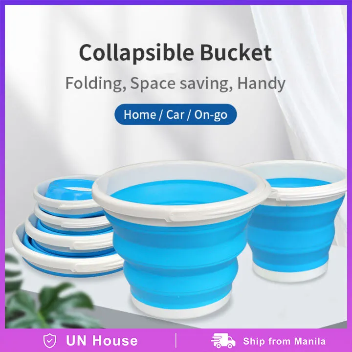 UN House10L Folding bucket portable folding bucket camping beach ...