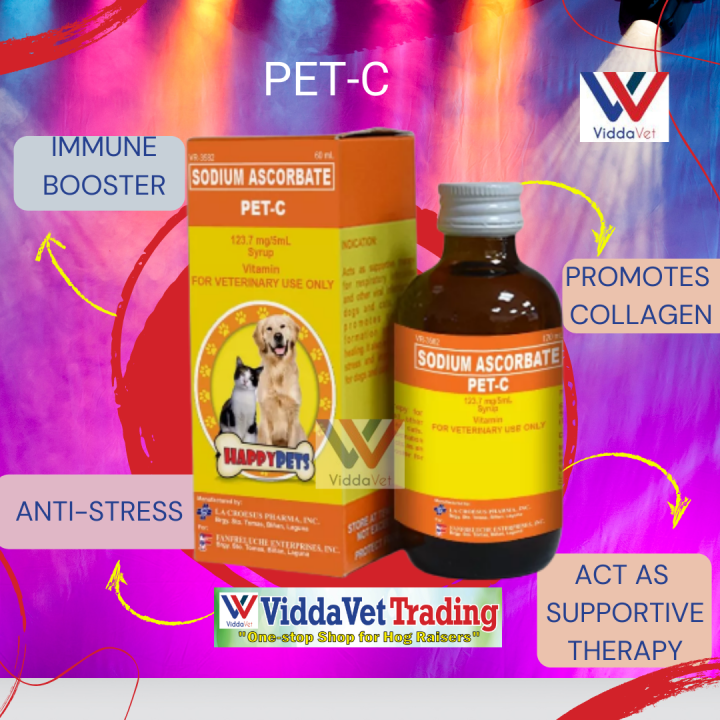 Viddavet Pet - C 120ml / 60ml for Pets Dog and Cats Pet C Vitamin C for ...