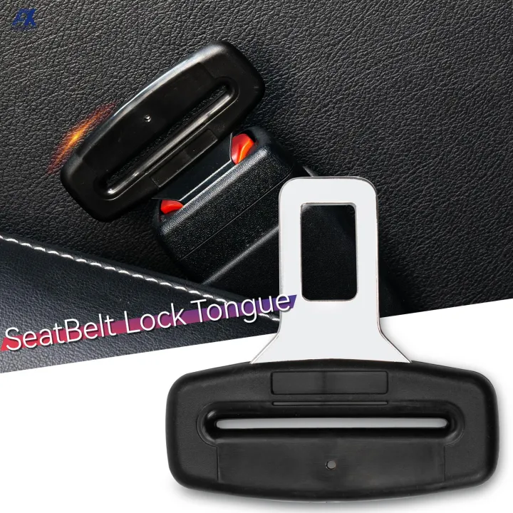 2X Car Belt Alarm Buckle Key Tongue Tips Safety Closure Stop Stopper ...