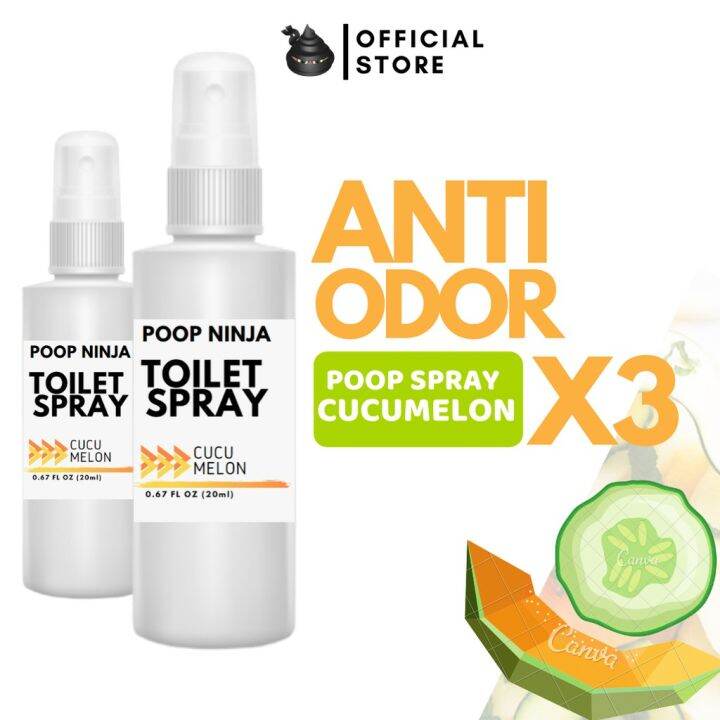 CUCU MELON Poop Spray Odor Buster Poop Ninja Poo Spray Toilet ...