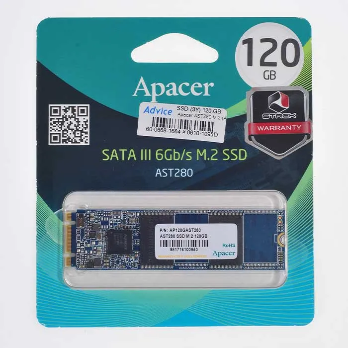 คุณภาพดี Apacer 120 GB SSD AST280 M.2 2280 จัดส่งพรุ่งนี้ | Lazada.co.th