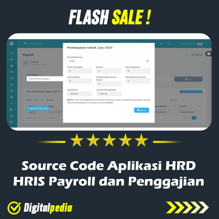 Source Code Aplikasi HRD HRIS Payroll dan Penggajian Absensi Cuti PHP Website | Lazada Indonesia