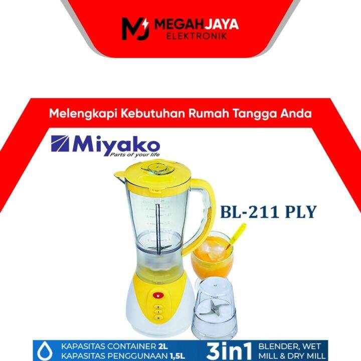 MIYAKO BLENDER BL-211 PLY / BL-211PLY (PLASTIK / 1,5 LITER) | Lazada Indonesia