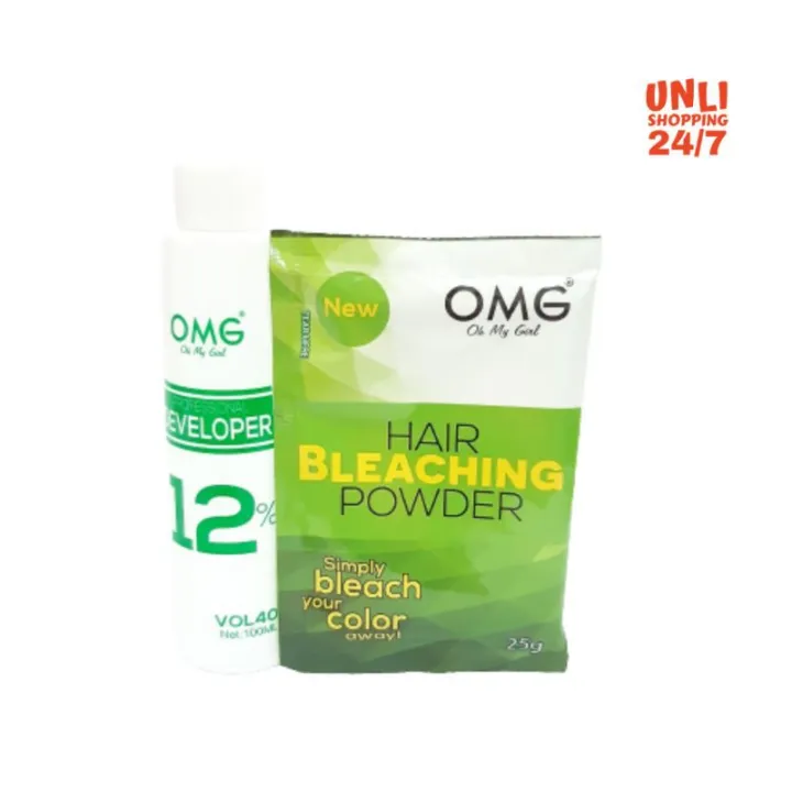 ⚘OMG Hair Bleaching Set (Powder + Oxidizer 12) Hair Lightener♙ | Lazada PH