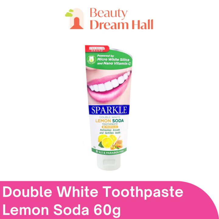 SPARKLE Double White Toothpaste Lemon Soda 60g [Healthy teeth whitening ...