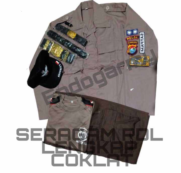 seragam security SERAGAM PDL KOMPLIT seragam PDL COKLAT TERBARU kemeja ...
