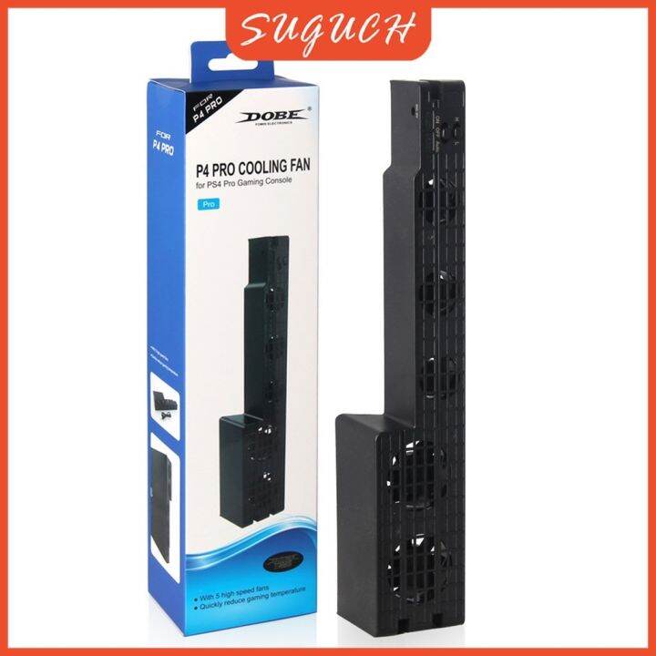 PS4 Pro Cooling Fan USB External 5-Fan Super Turbo Temperature Cooling ...