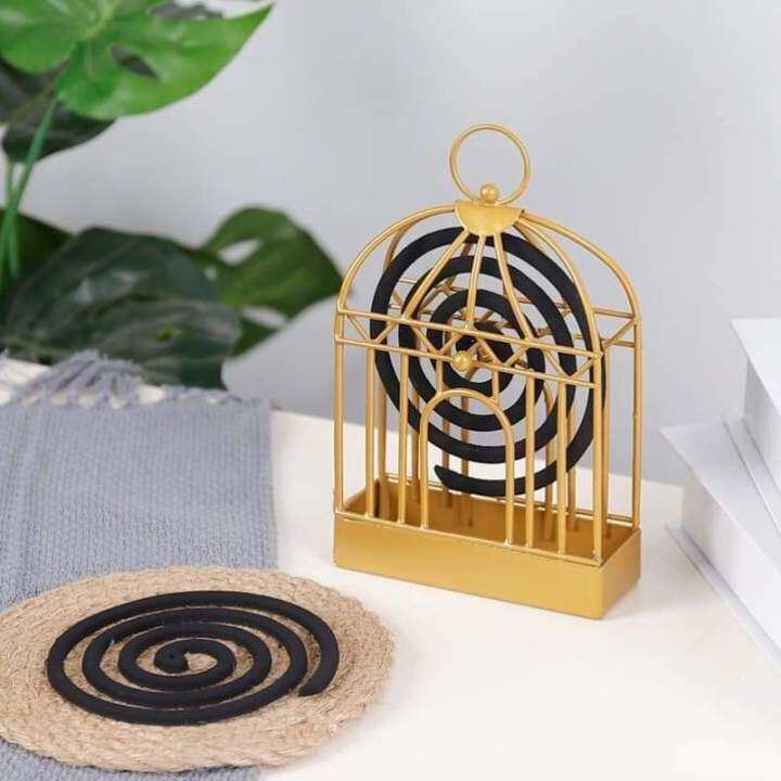 Iron Mosquito Coil Holder Birdcage Design 20.5 * 4.5 * 12.8cm (BAYGON ...