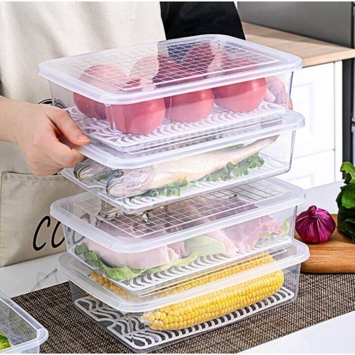 Kitchen Refrigerator Storage Box Food Tupperware Freezer Storage ...